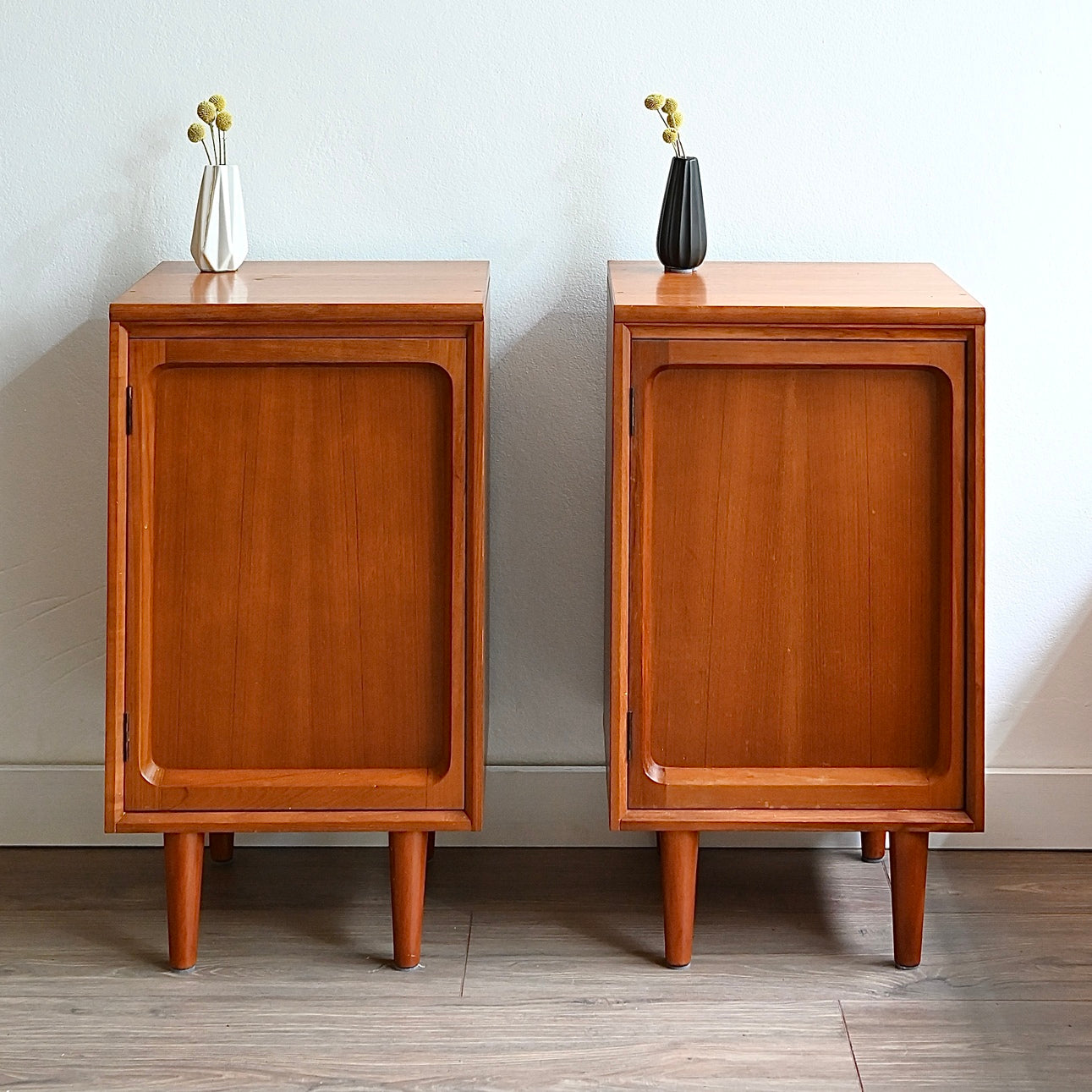 Mid Century Teak Bedside Tables Night Stands by Chiswell – retro bay