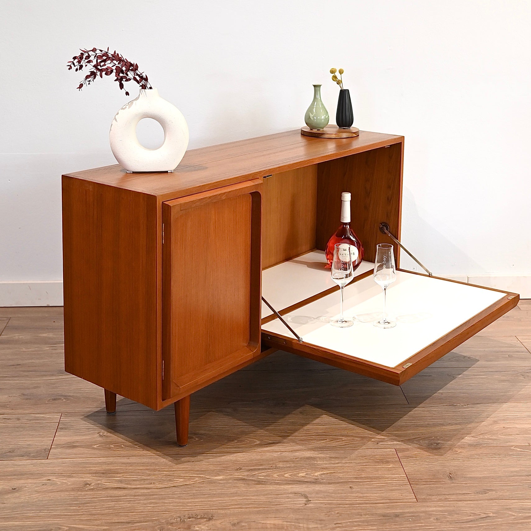 Mid Century Teak Sideboard LP Record Cabinet and bar by Chiswell ...