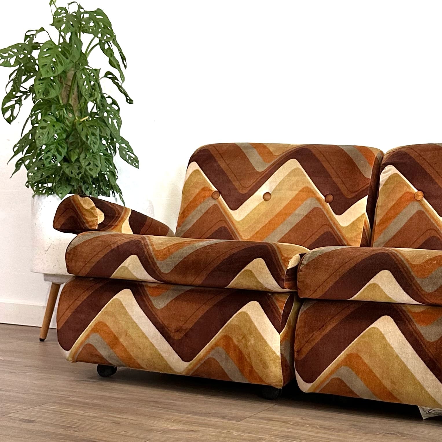 Mid Century Retro 1970s Velvet Modular Lounge Sofa by Eldon Designs ...